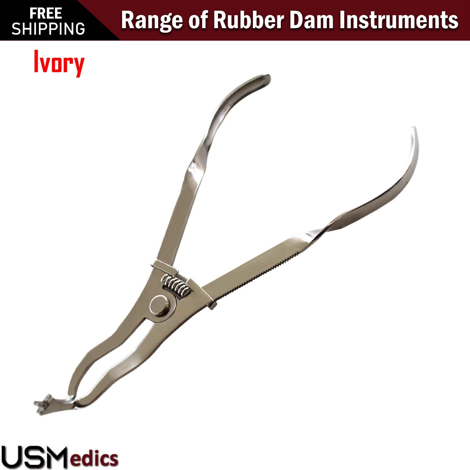 Endodontics Rubber Dam Instruments Kit Brinker Clamps Punch Dental ...