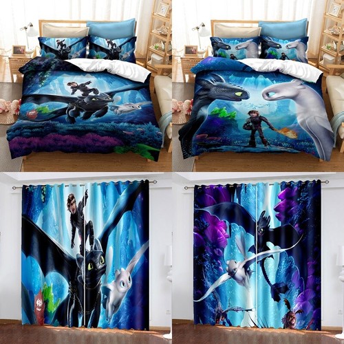 How to Train Your Dragon Collection /Duvet Cover Bedding Set/Blackout ...