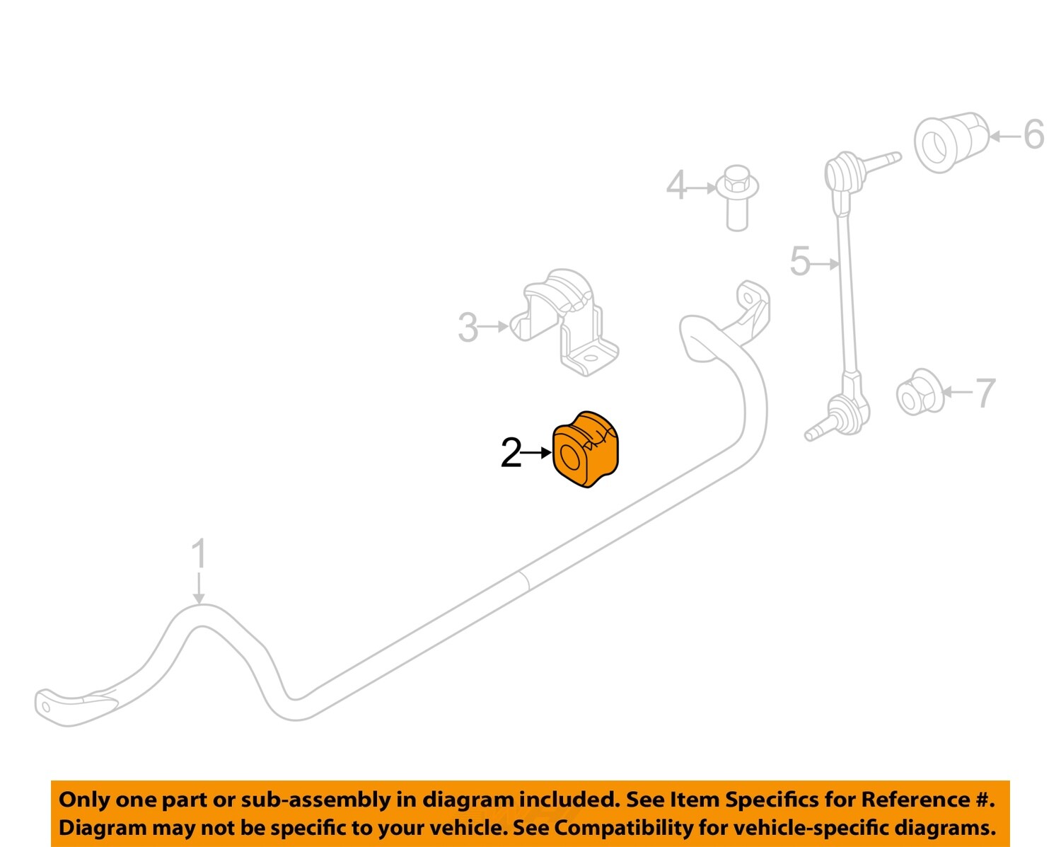 Stabilizer Sway Bar-Front-Bushings DA8Z5484B & DA8Z5484A **SOLD AS PAIR ...