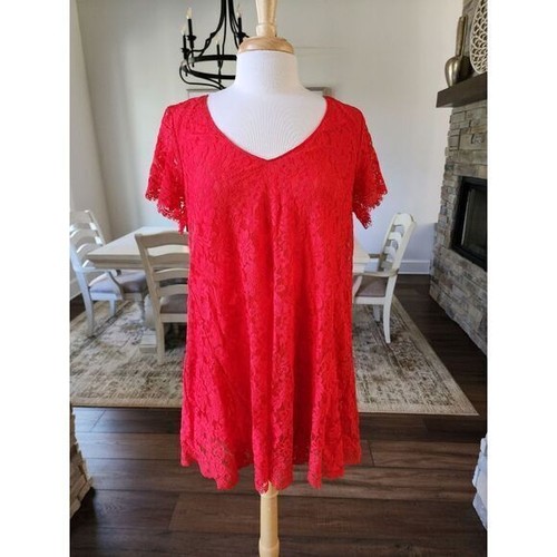 Show me Your Mumu Red Lace Gameday Short Dress Size Large | eBay