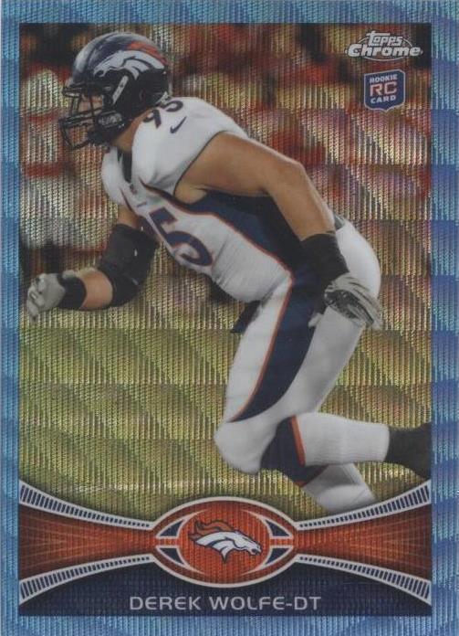 2012 Topps Chrome - Blue Wave Refractors Derek Wolfe #BW-10 (RC) for ...