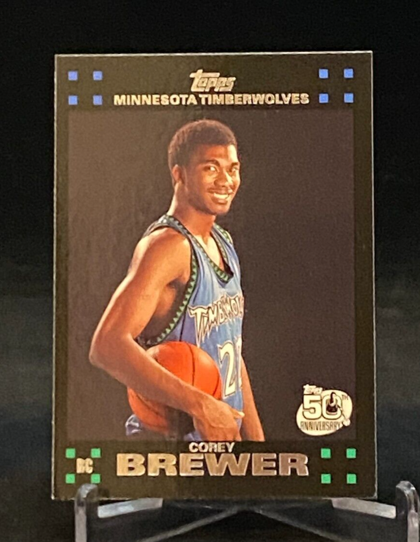 2007-08 Topps 50th Anniversary Rookie #117 Corey Brewer Minnesota ...
