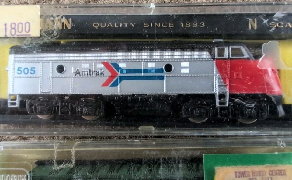 N Scale Amtrak 505 Locomotive BX + 3 Cars Stock Car & Hopper lotof4 ...