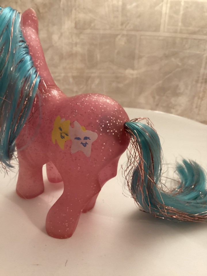 Vtg My Little Pony Stardancer Sparkle 1987 Pink Glitter Blue Hair G1 ...