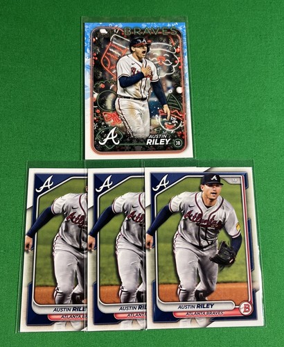 Austin Riley • 4 Baseball Card Lot • 2024 Bowman-Topps Holiday ...