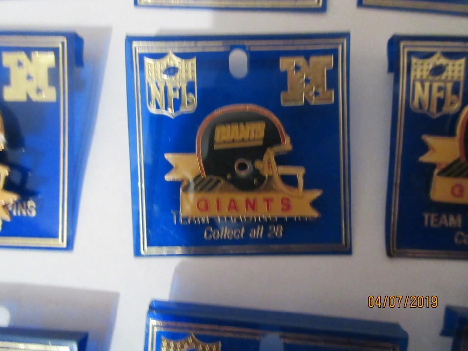 12 NFL GIANTS team collector pins new on cards | eBay