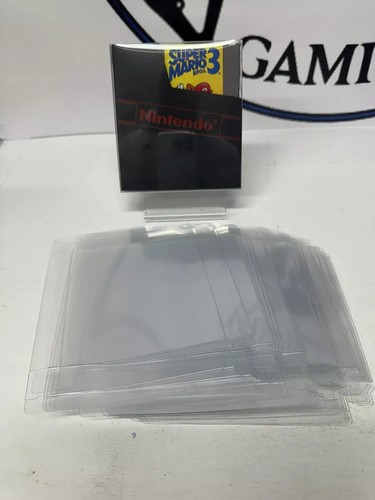 10x NINTENDO NES GAME CARTRIDGE - CLEAR PROTECTIVE BOX PROTECTOR SLEEVE ...