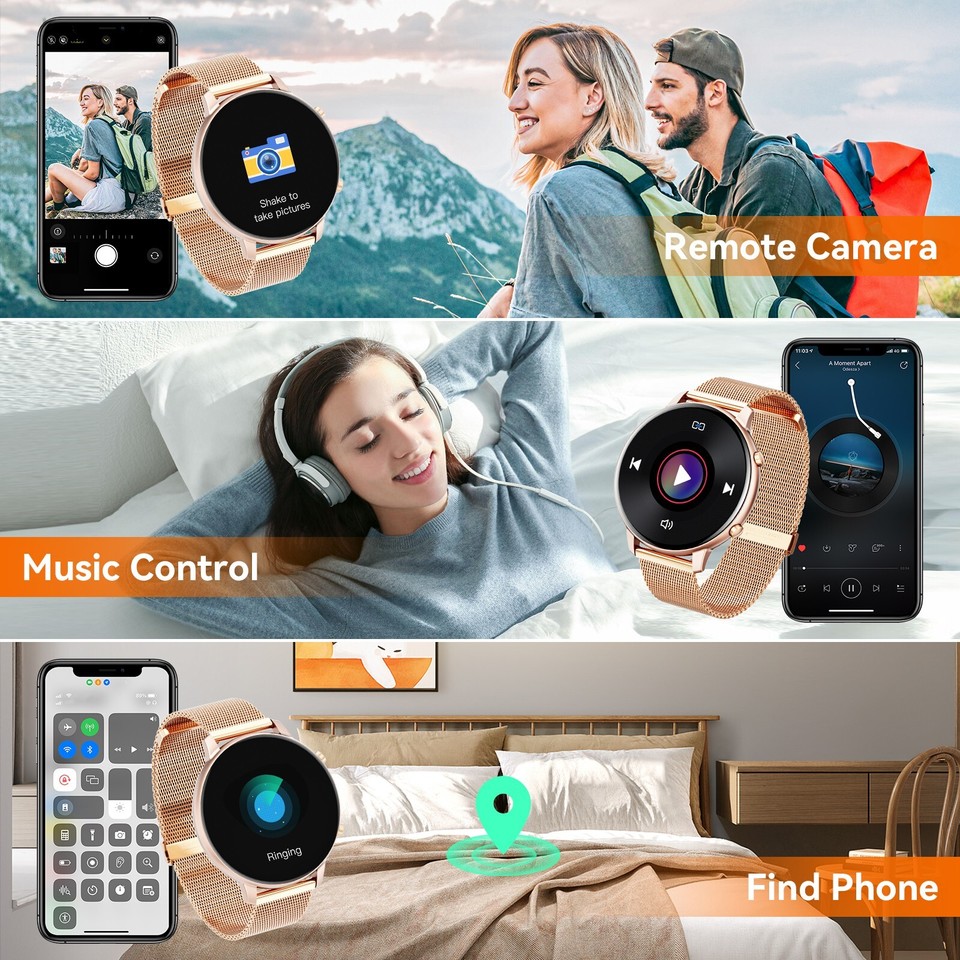 Smart Watch (Answer/Make Call)Waterproof Biosensor Sleep Monitor ...