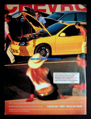 Chevy Cavalier Car 2003 2002 Trade Print Magazine Ad Poster ADVERT | eBay