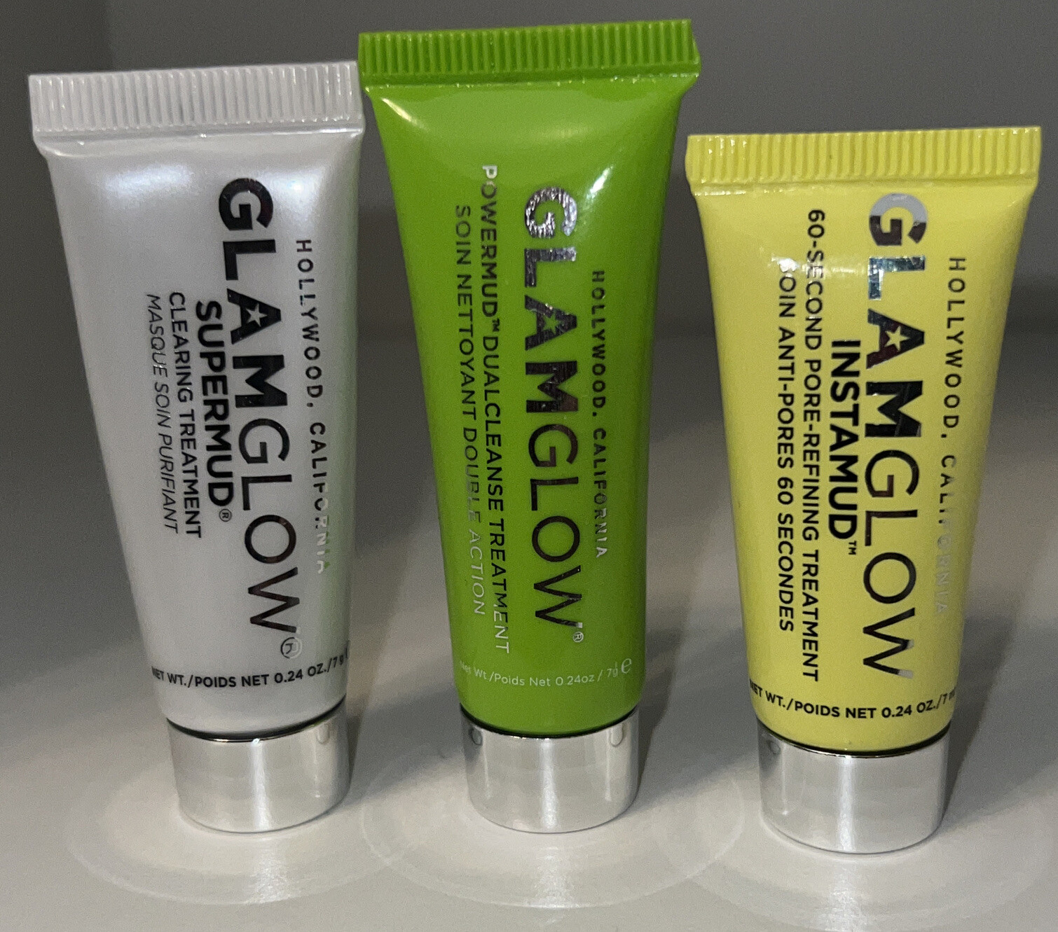 Lot Of 3 GLAMGLOW Instamud, Powermud, Supermud Treatment Travel Mini ...