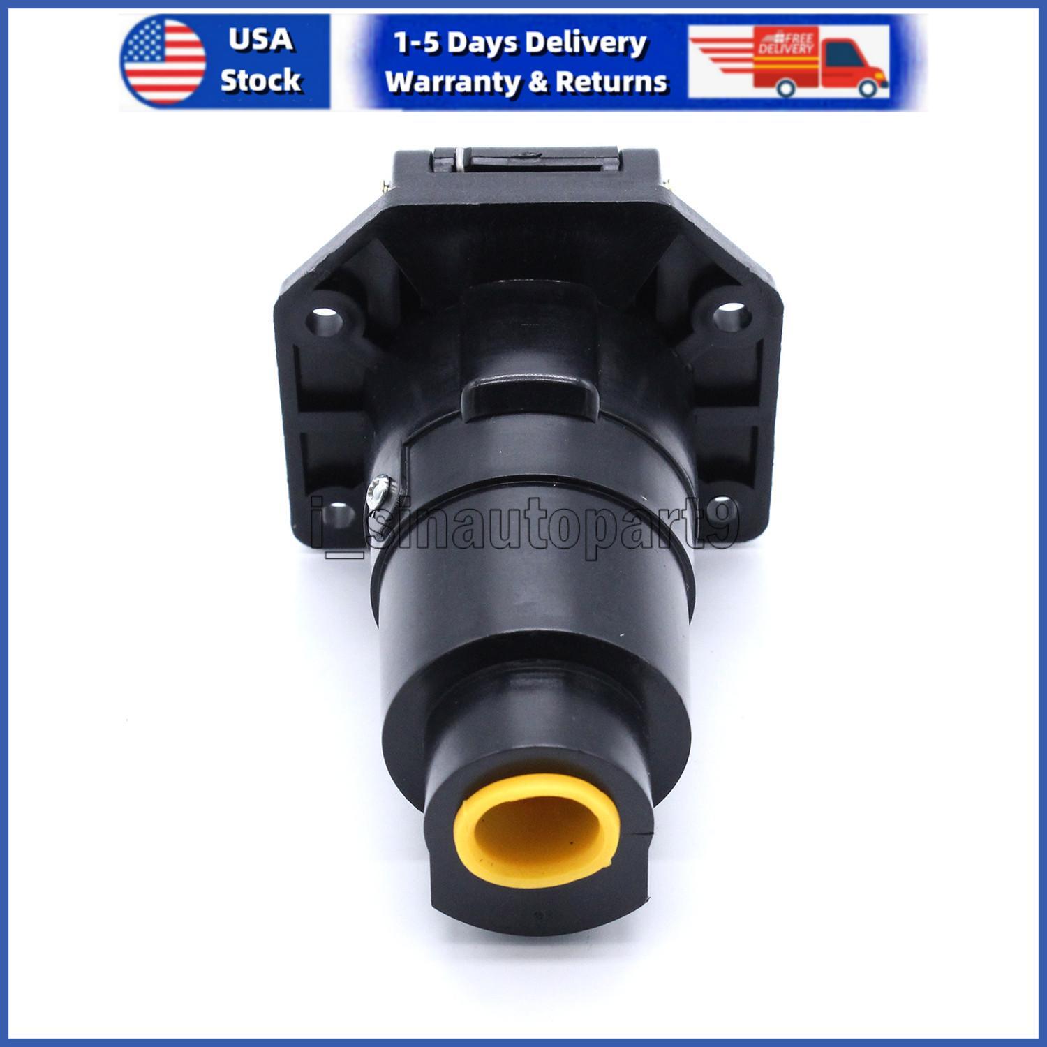 7 Pin Round Trailer Plug 7 Way Socket Adapter Wiring Connector 12V 10 ...