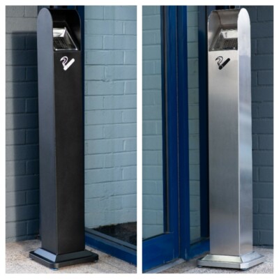 110CM COMMERCIAL ASHTRAY OUTDOOR ASH TRAY CIGARETTE METAL LOCKABLE ...