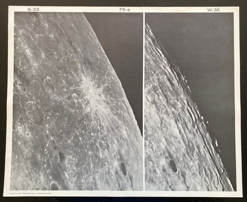 Plate No. F6-e From 1960 Photographic Lunar Atlas Moon G P Kuiper Large ...