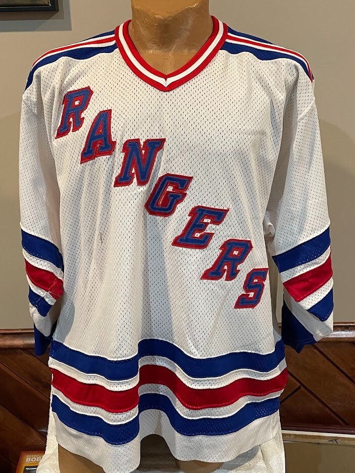 AWESOME Ching Johnson New York Rangers Men's XL Cosby SEWN ON GAME ...