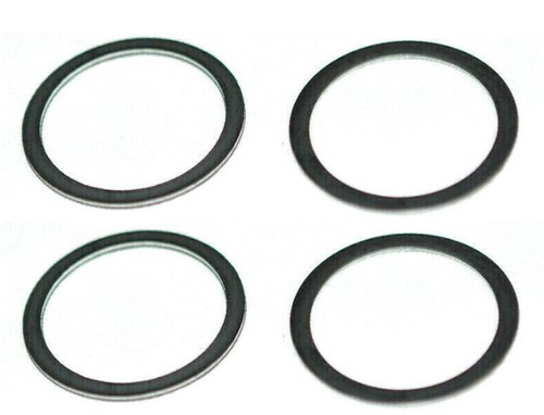 (4 Pk) Holley Fuel Inlet Fitting Gaskets 7/8" ID Rubber Coated Steel ...