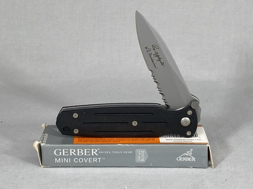 GERBER Taiwan 06924 SS Blk MINI COVERT Applegate Tactical Linerlock IN OMP | eBay