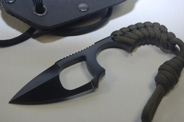 Wildsteer Krill openwork PVD EDC Messer Neck Knife Outdoormesser KR.021 ...