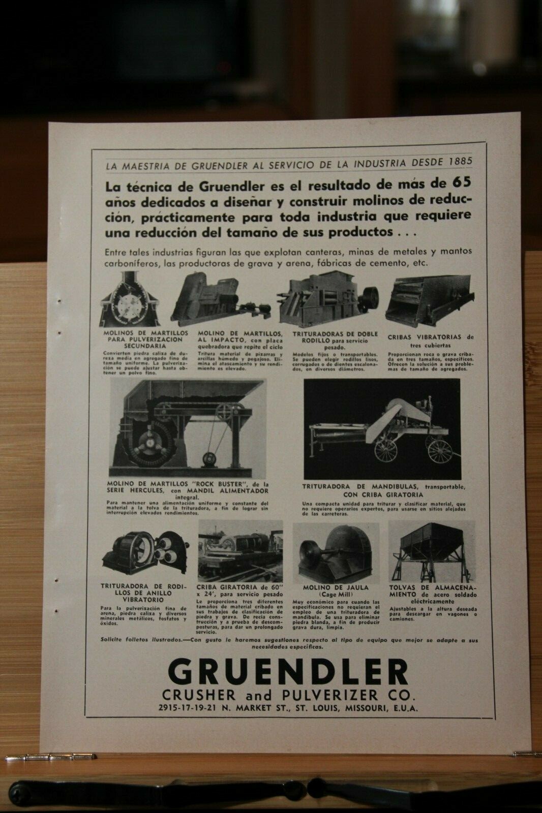 Brochure Gruendler Crusher and Pulverizer Co St. Louis Missouri MO ...