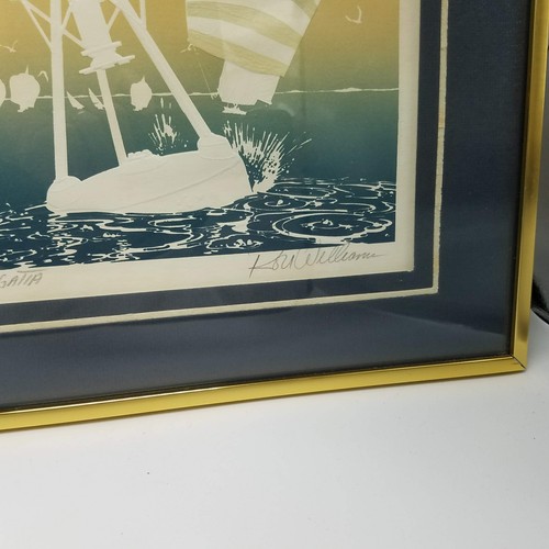 ROY WILLIAMS Embossed Serigraph SIGNED ~ Regatia Sailing COA c.1983 | eBay