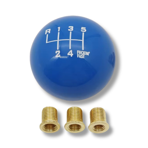Universal Gear Knob 6 Speed Blue Ball Gear Shift Stick Manual Shifter ...