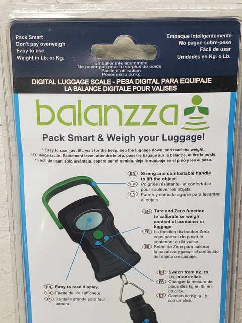 Balanzza Travel Portable Weight Digital Luggage & Baggage Scale 100 LB ...