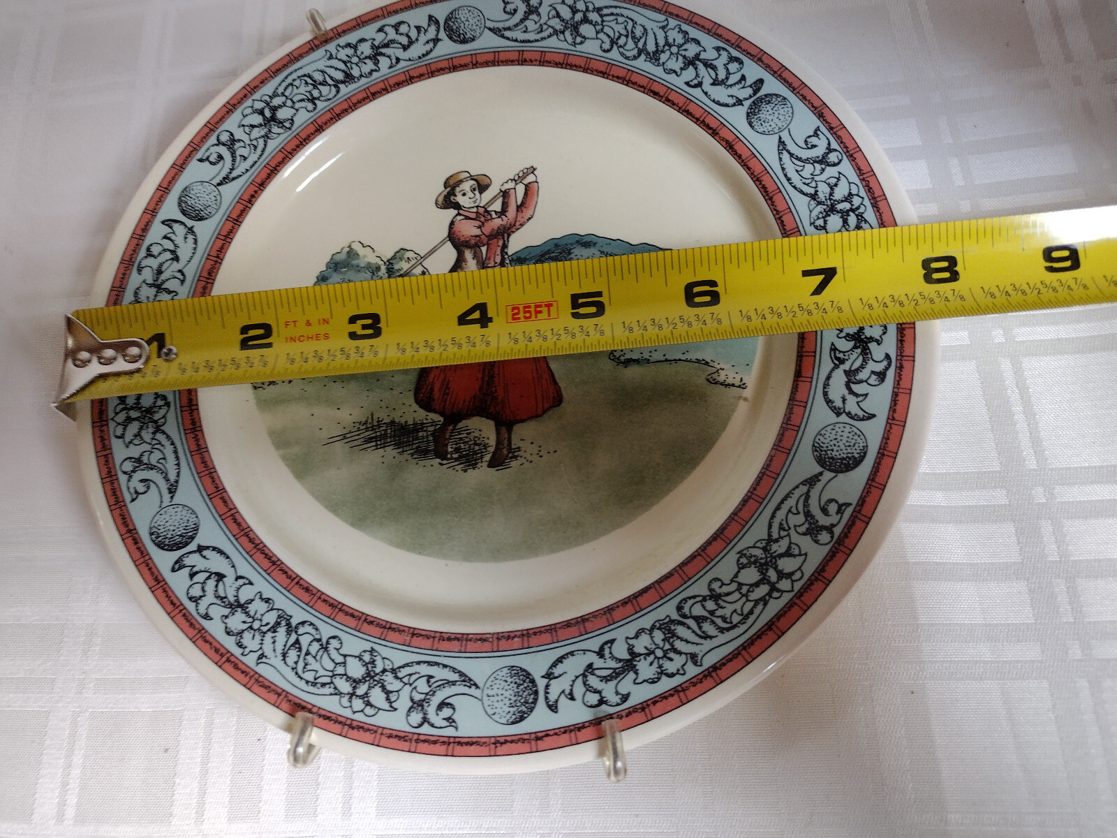 1993 CBK CTD Vintage Masters Golf Themed 7 3/4' Plate w/ Golfer Hitting ...