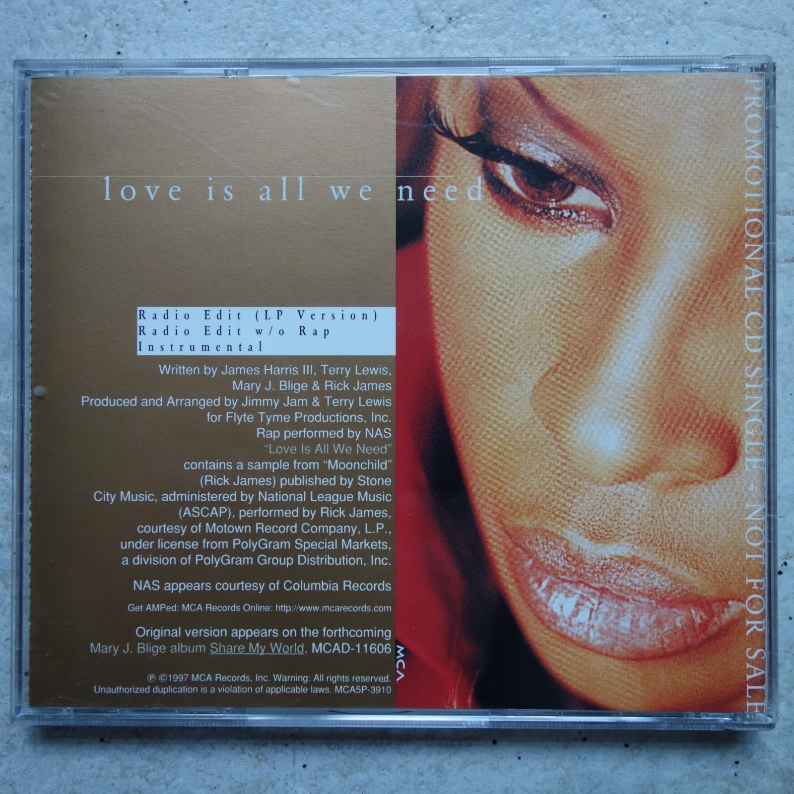 Mary J. Blige 2 Promo Maxi-CDs → Love Is All We Need & → Seven Days ...