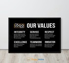 Personalized Company Core Values Wall Art Our Values Business Office ...