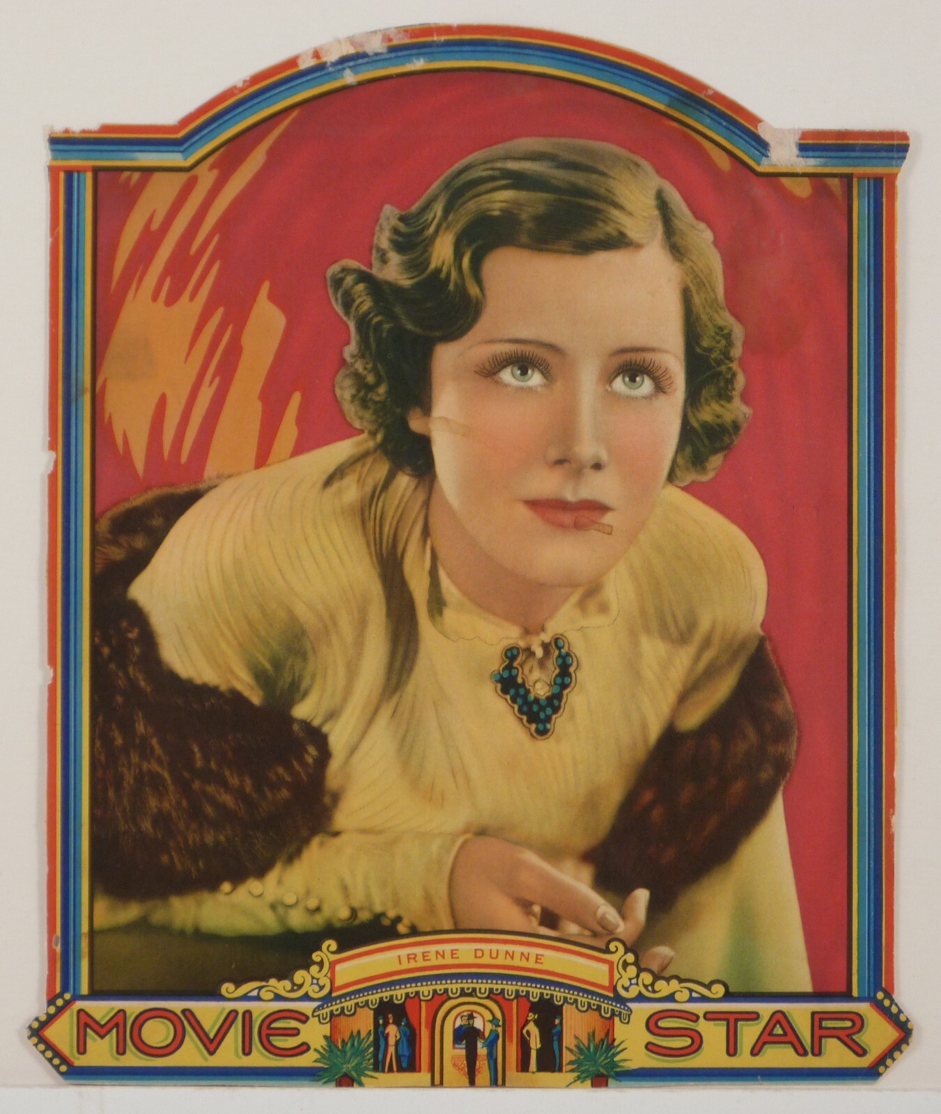 Rare Irene Dunne Movie Star Card/Poster Marquee Theme Art Deco ~1930s ...