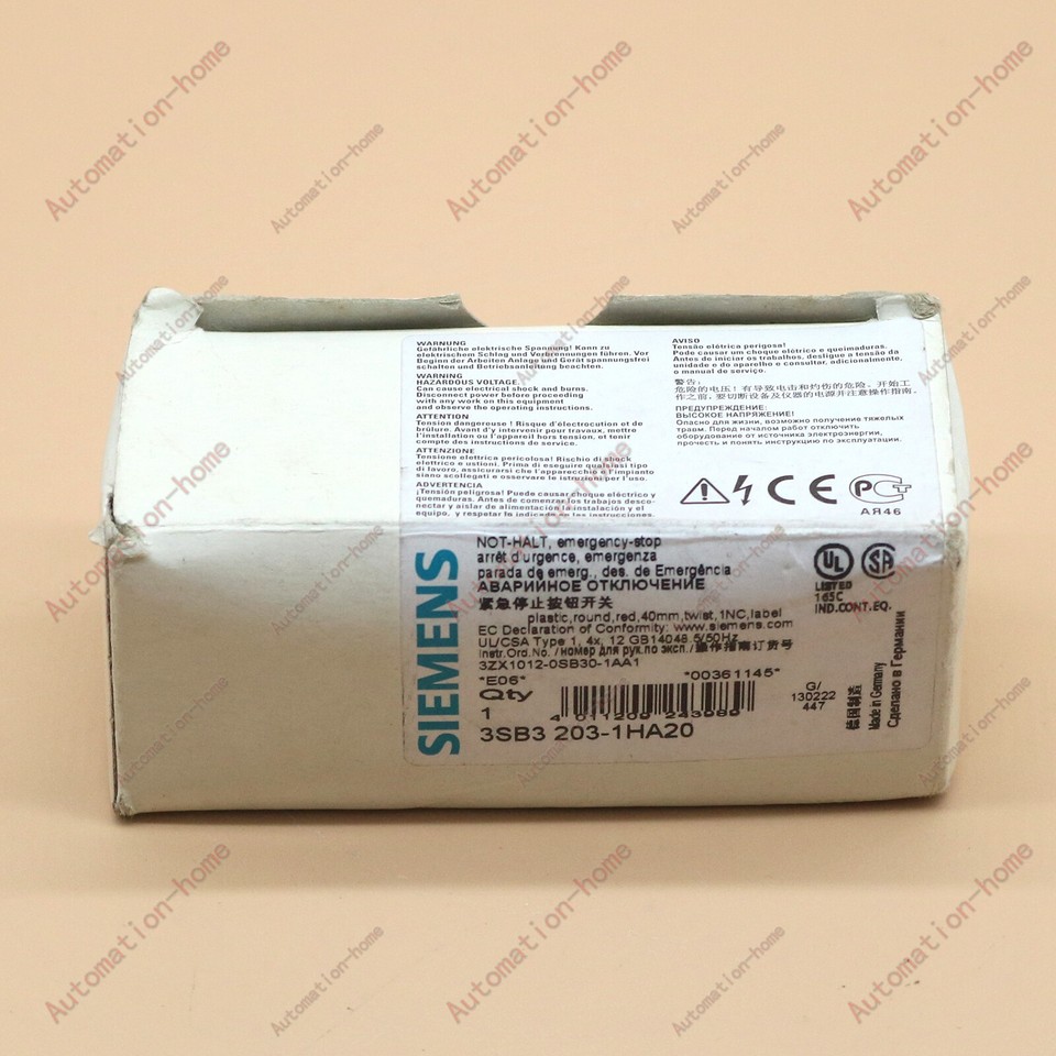 1 PCS NEW Siemens emergency stop button switch 3SB3203-1HA20 SPOT STOCK ...