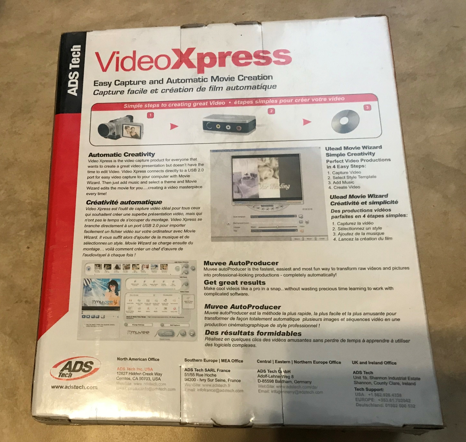 ADS Tech Video Xpress Capture & Movie Creation NEW factory sealed USBAV ...