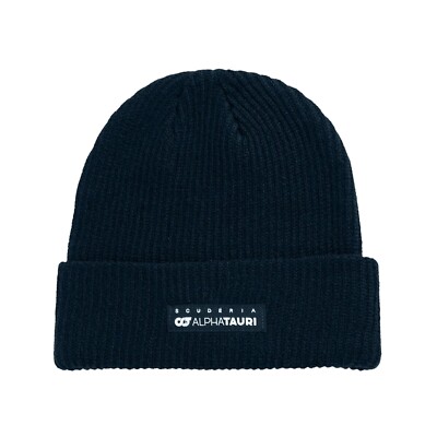 Scuderia AlphaTauri F1 Racing Team Basic Navy Color Winter Knit Beanie ...