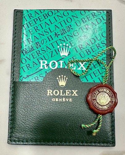 Genuine Rolex Papers Leather Holder Translation Booklet + Red Tag SET ...