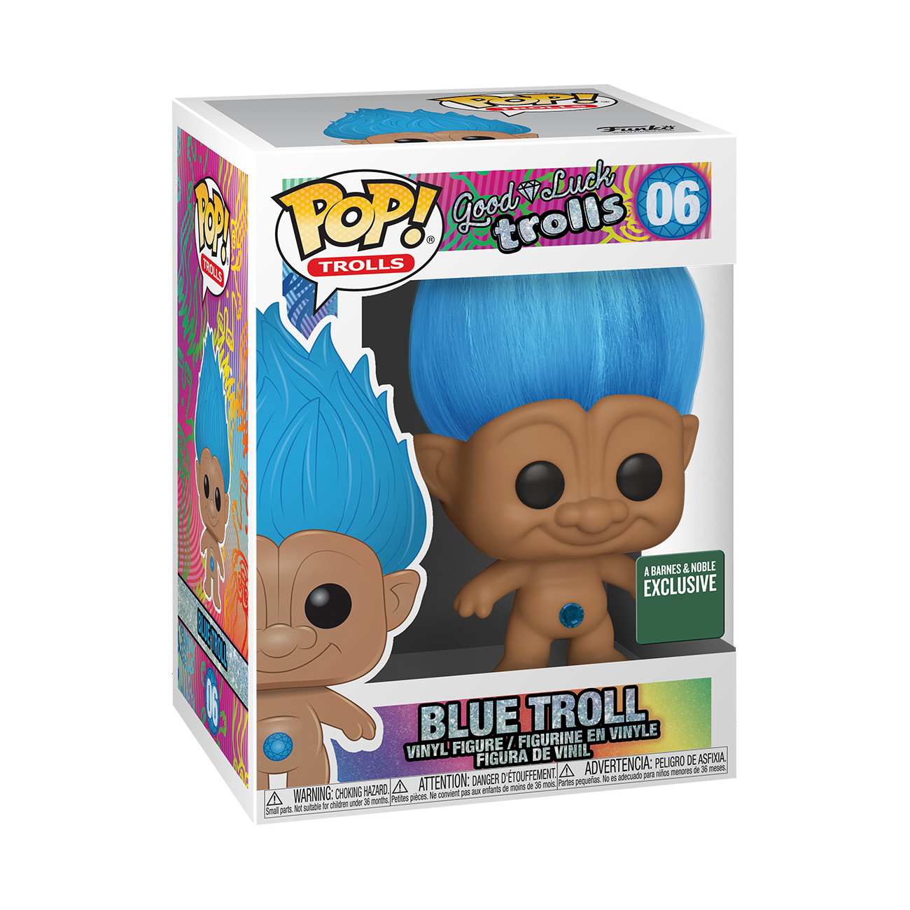 Funko Pop! Vinyl: Trolls - Blue Troll - Barnes and Noble (Exclusive) #6 ...