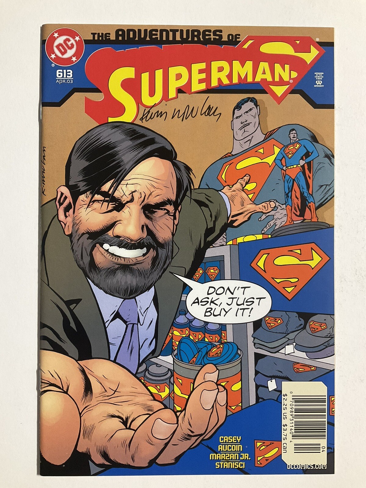THE ADVENTURES OF SUPERMAN 613 SIGNED KEVIN NOWLAN NM NEAR MINT DC ...