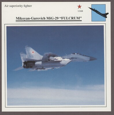 Mikoyan Gurevich MiG-29 Fulcrum Edito Service Warplane Air Military ...
