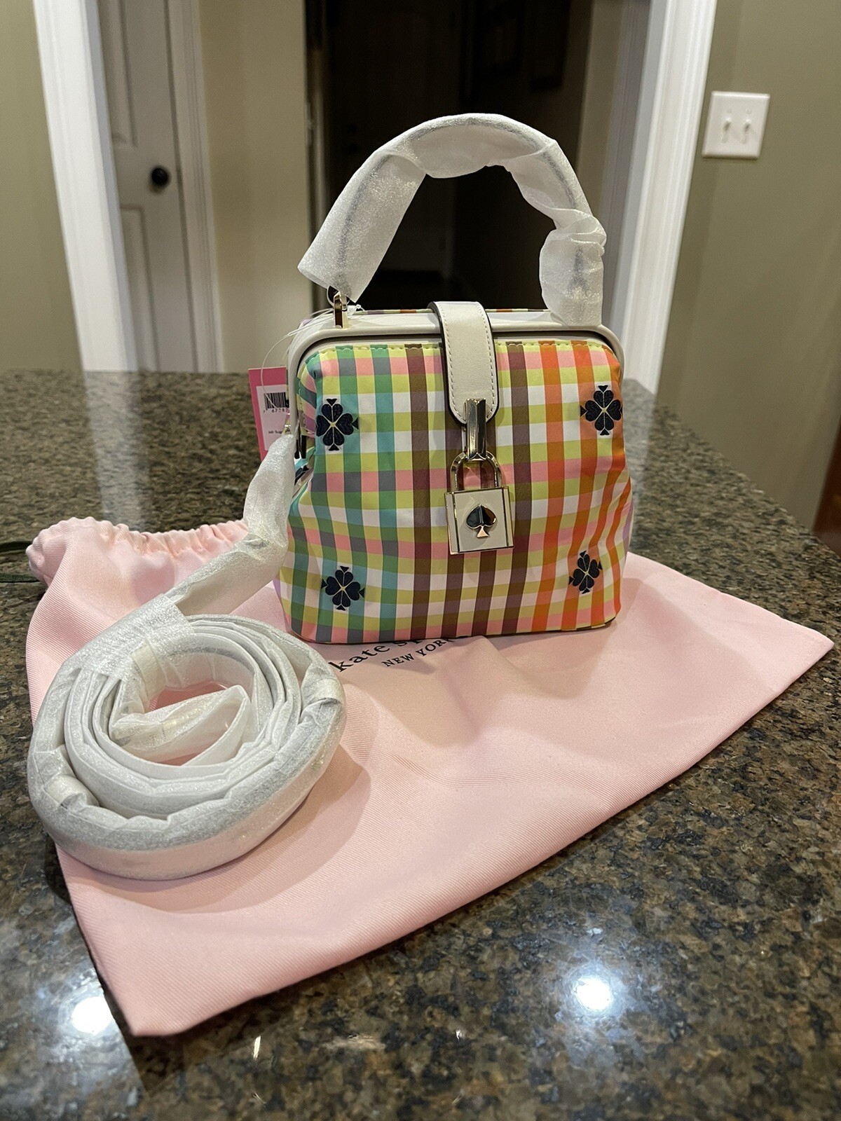 Kate Spade Remedy Bella Plaid Small Top Handle Multicolor Cute Gift for ...