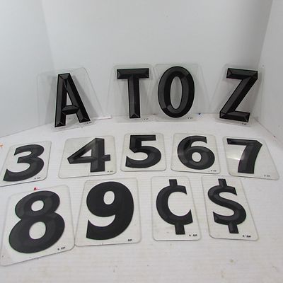 Wagner Zip-Change Changeable Outdoor Sign 6" Letter Number Symbol Black ...