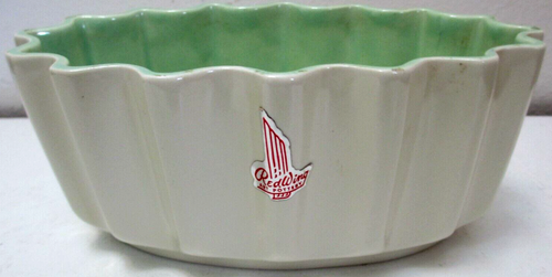 Vintage Red Wing Pottery Planter ORIGINAL STICKER Oval Ribbed # 770 ...