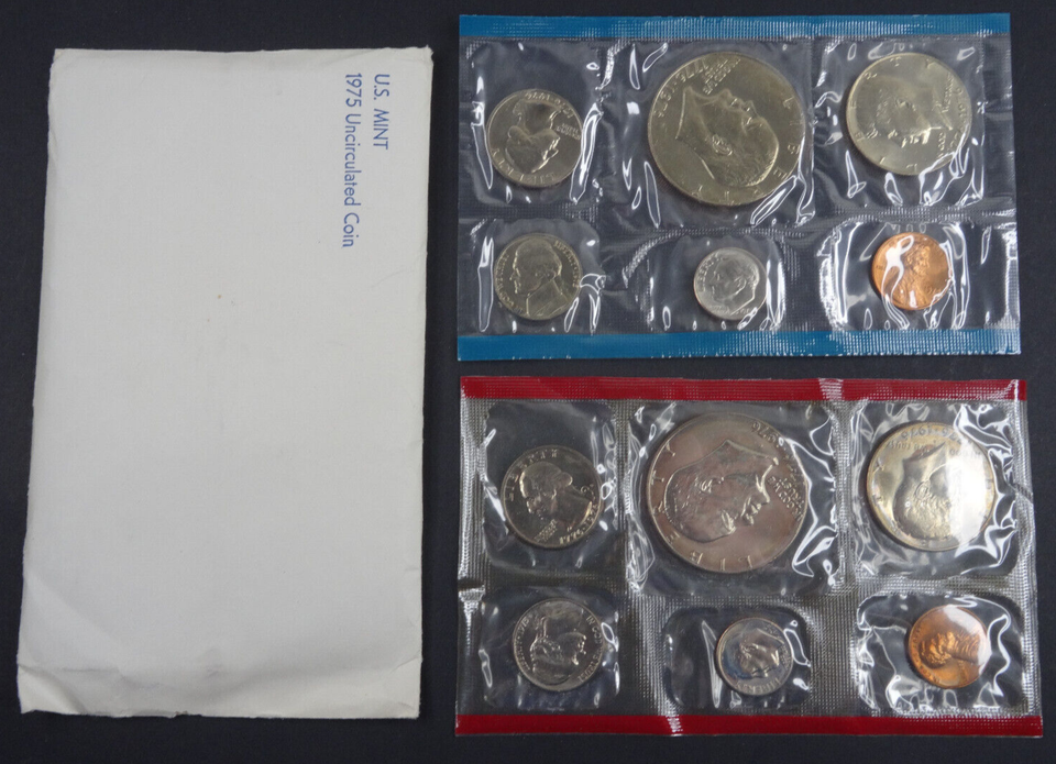 (5) 1975 P & D US Mint Uncirculated Sets 60 Coins OGP Original ...