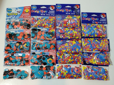 Lot Of (19) DesignWare Pokemon Birthday Party Confetti Packs New Sealed ...