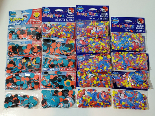 Lot Of (19) DesignWare Pokemon Birthday Party Confetti Packs New Sealed ...
