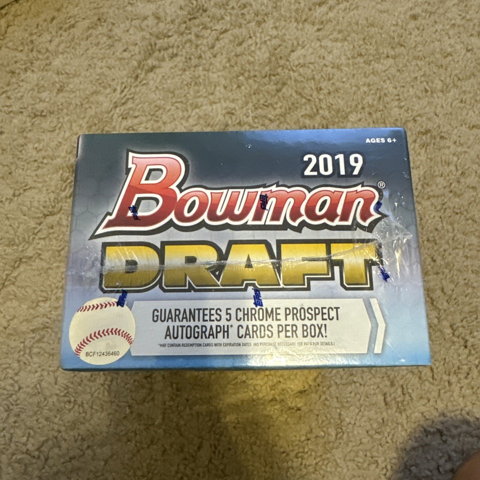 2019 Bowman Draft Super Jumbo Hobby Box FACTORY SEALED 5 Autos Per Box ...