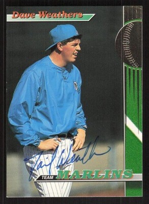 1993 STADIUM CLUB MARLINS DAVE WEATHERS 26 NRMT AUTOGRAPH MARLINS | eBay