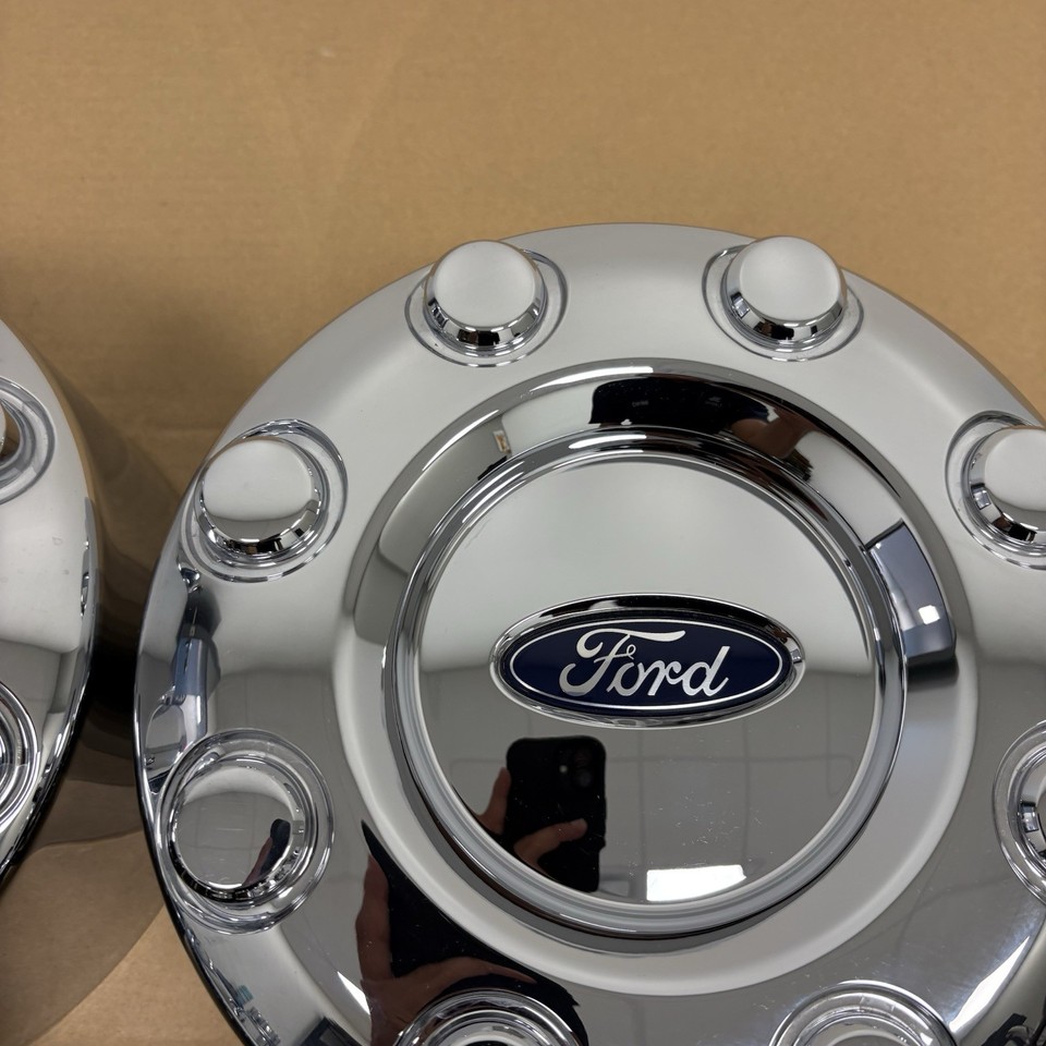 SET (4) CENTER CAPS FORD F-350 DRW, F-450 2005-2025 OEM CHROME HC3C ...