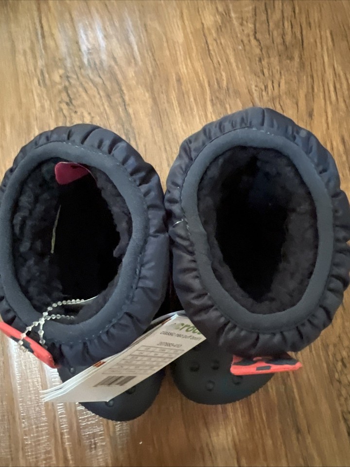Crocs Classic Lined Neo Puff Insulated Boots Black Size 4 NEW WITH TAGS ...