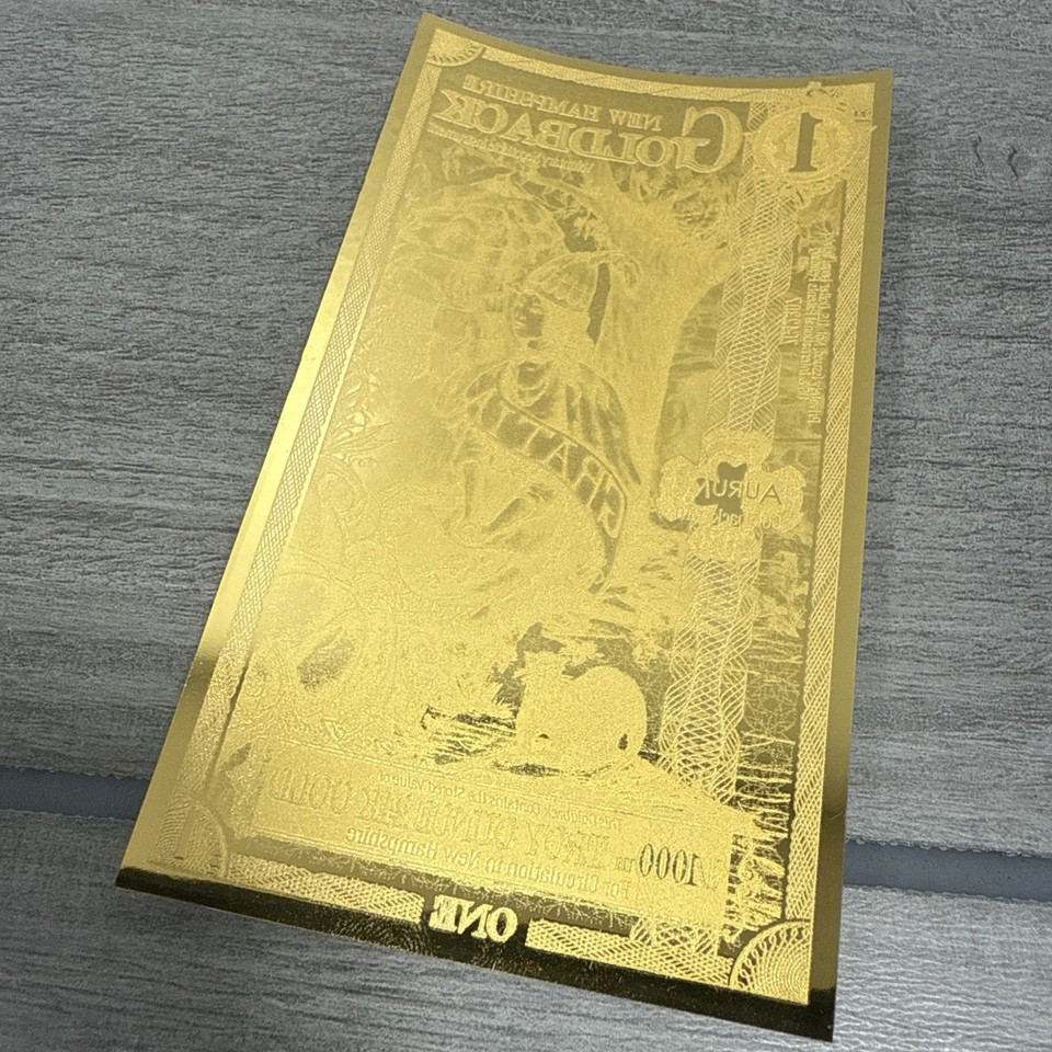 1 Goldback 2021 New Hampshire Aurum Gold Note 1/1000 oz 24kt .999 Fine ...