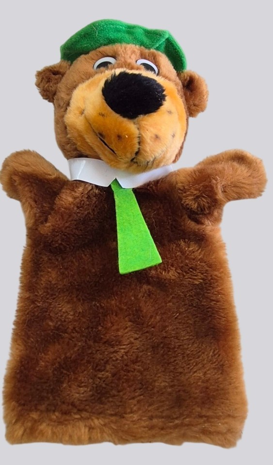 Vintage Yogi Bear Hand Puppet Plush with Green Hat & Tie | eBay