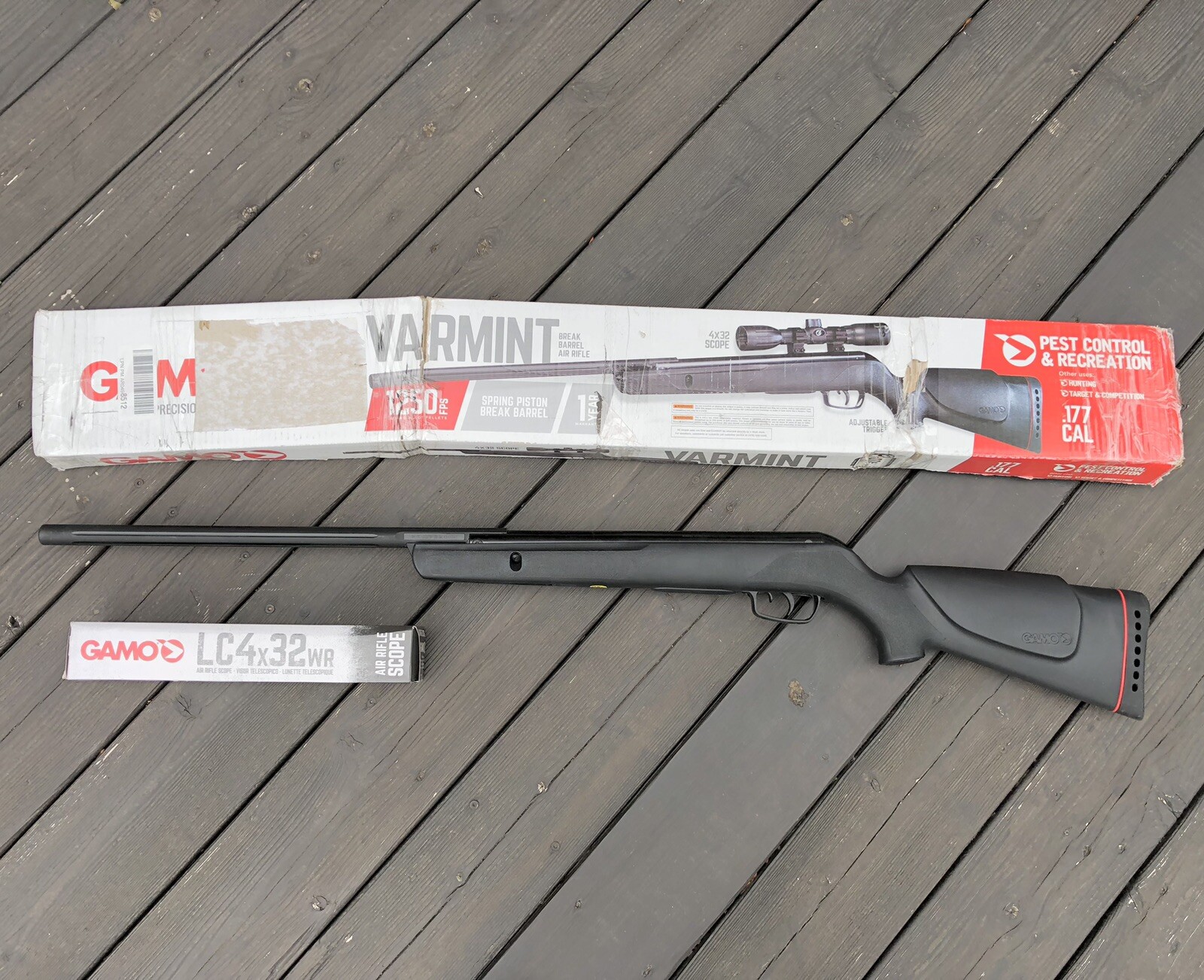 Gamo Varmint .177 Caliber Break Barrel Pellet Air Rifle With Scope ...
