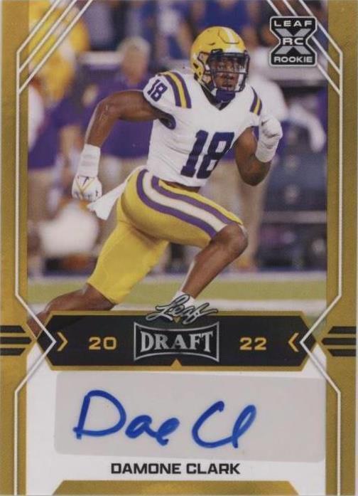 2022 Leaf Draft - Autographs Damone Clark #BA-DC1 Gold (AU, RC) for ...